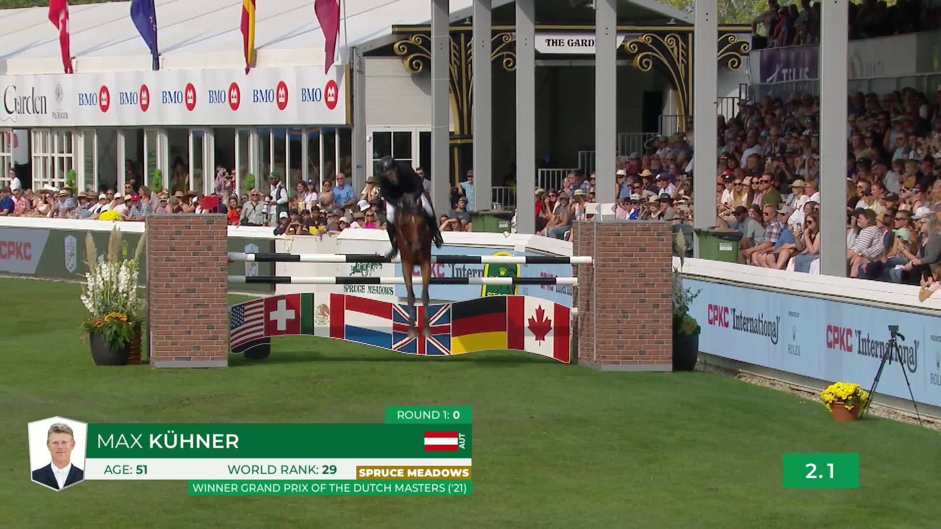 Max Kühner with Elektric Blue P - CSIO5* Spruce Meadows 'Masters ...